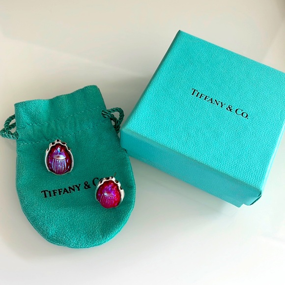Tiffany & Co. | Jewelry | Vintage Tiffany Co Iridescent Pink Scarab ...